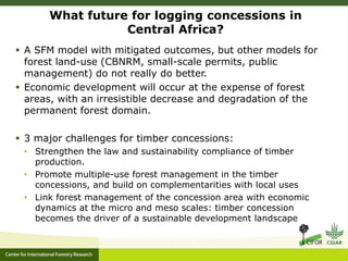 Experiences, issues and challenges of timber concession systems in the ...