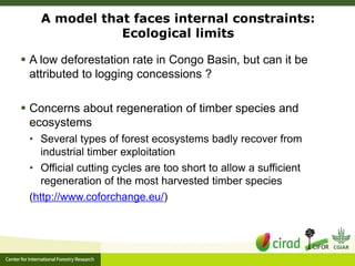 Experiences, issues and challenges of timber concession systems in the ...