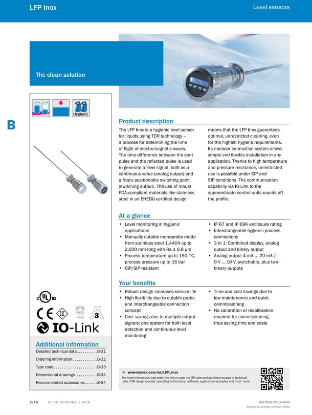 SICK - Sensors & Sensor Solutions - Catalogue | PDF