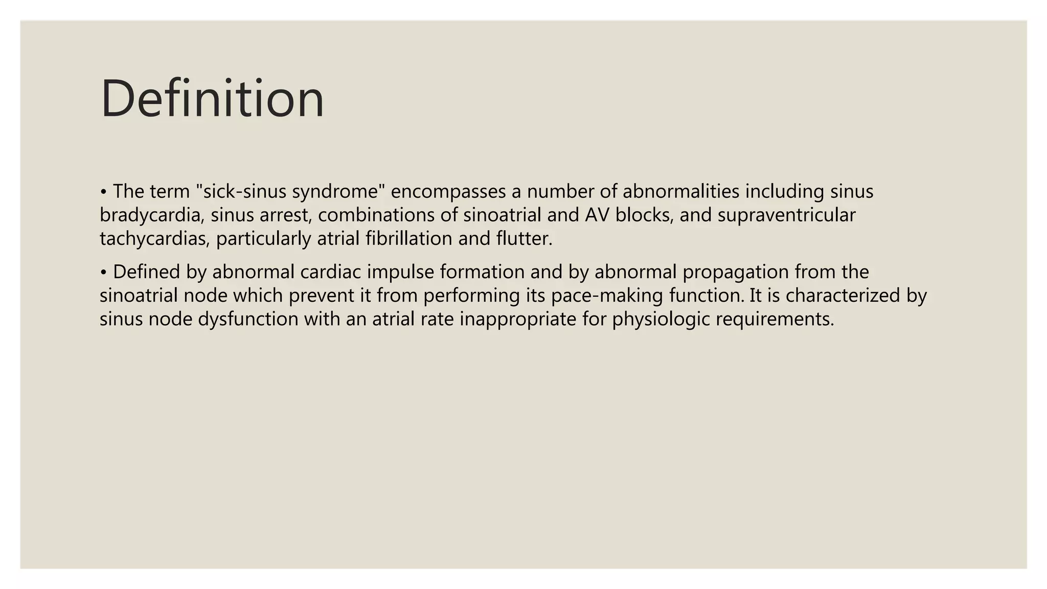 Sick Sinus Syndrome | PPTX