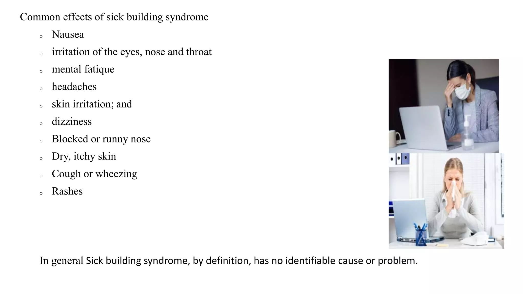 Sick buiding syndrome and building related illness | PPTX