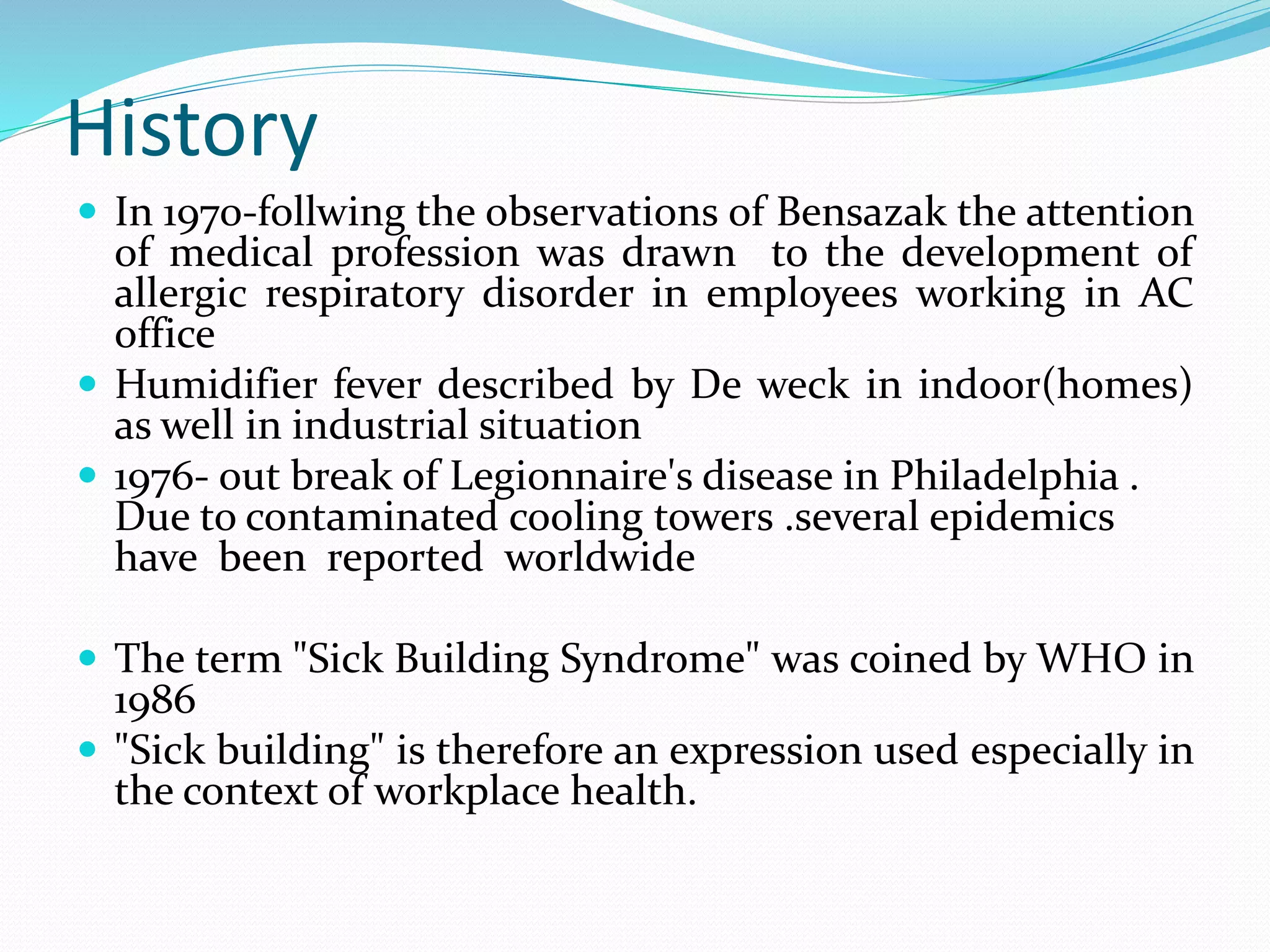 Sick building syndrome-Occupational Health | PPTX