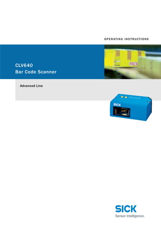 시크 SICK CLV640 1D 산업용 고정식 바코드스캐너 매뉴얼 | PDF