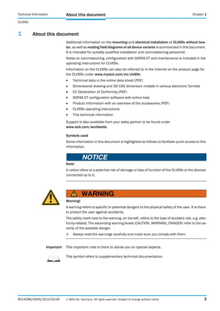 시크 SICK CLV690 1D 산업용 고정식 바코드스캐너 매뉴얼 | PDF