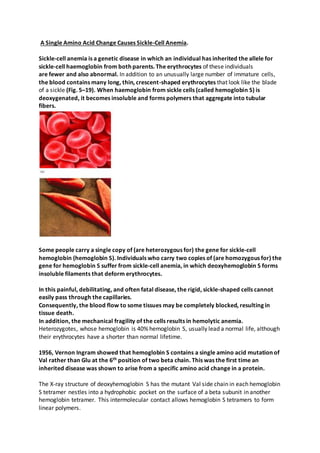 Sickel cell anemia and thalassemia | PDF