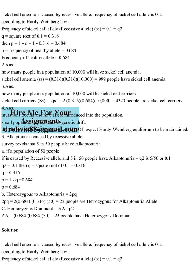 sickel cell anemia is caused by recessive allele. frequency of sicke.pdf