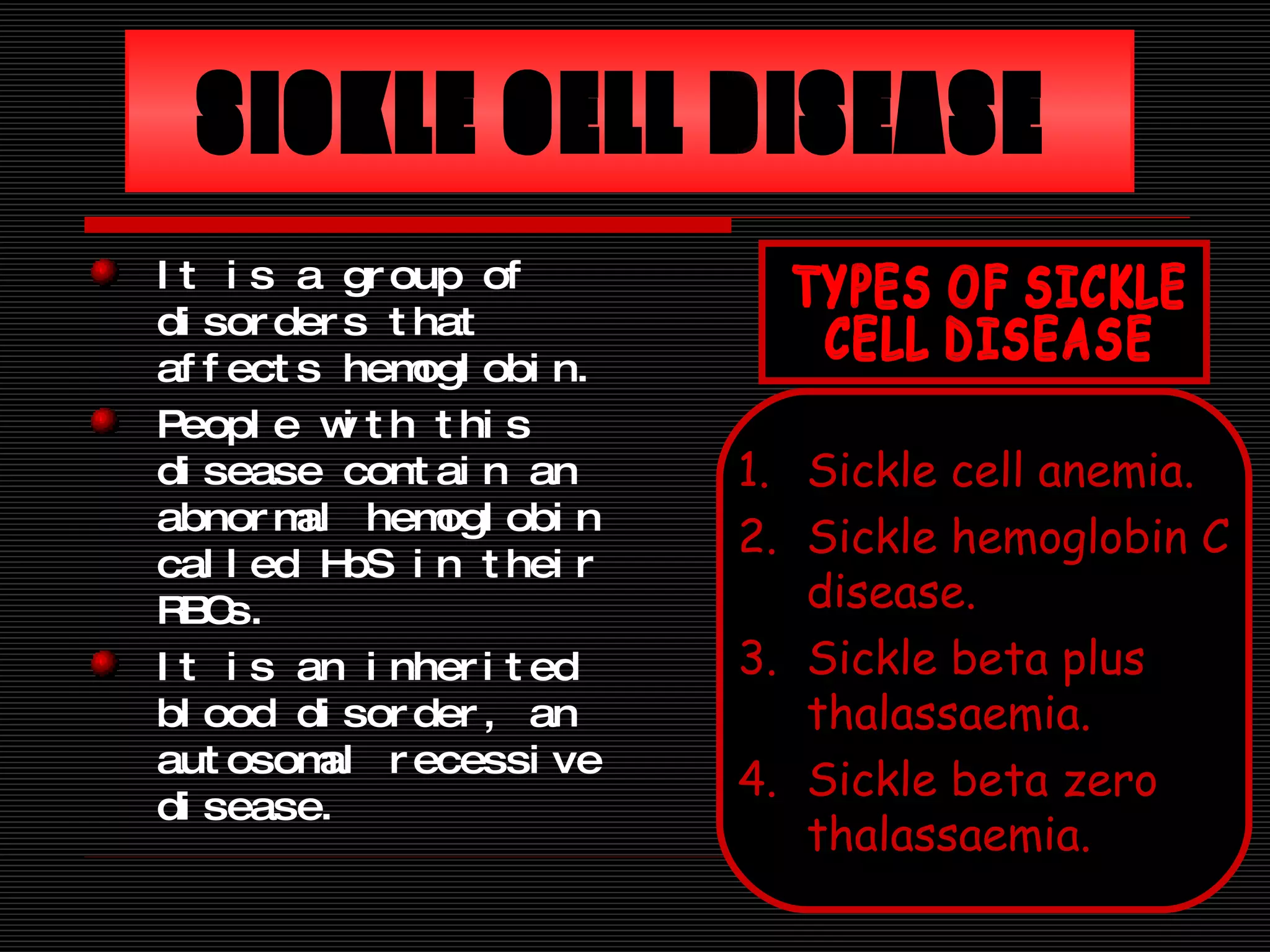 Sickle Cell Anemia | PPT | Blood Disorders | Diseases and Conditions