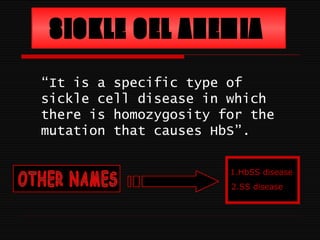 Sickle Cell Anemia | PPT | Blood Disorders | Diseases and Conditions