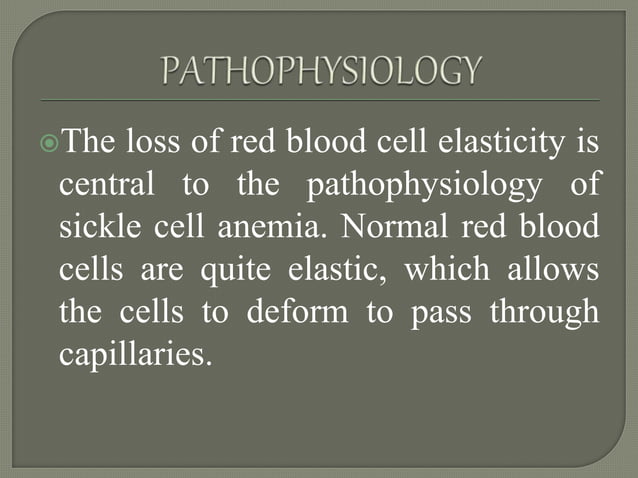 SICKLE CELL PATHOPHYSIOLOGY B.PHARM 2ND SEM.pptx | Blood Disorders ...