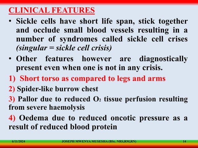 SICKLE CELL ANAEMIA ,TYPES AND MANAGEMENT | PPT