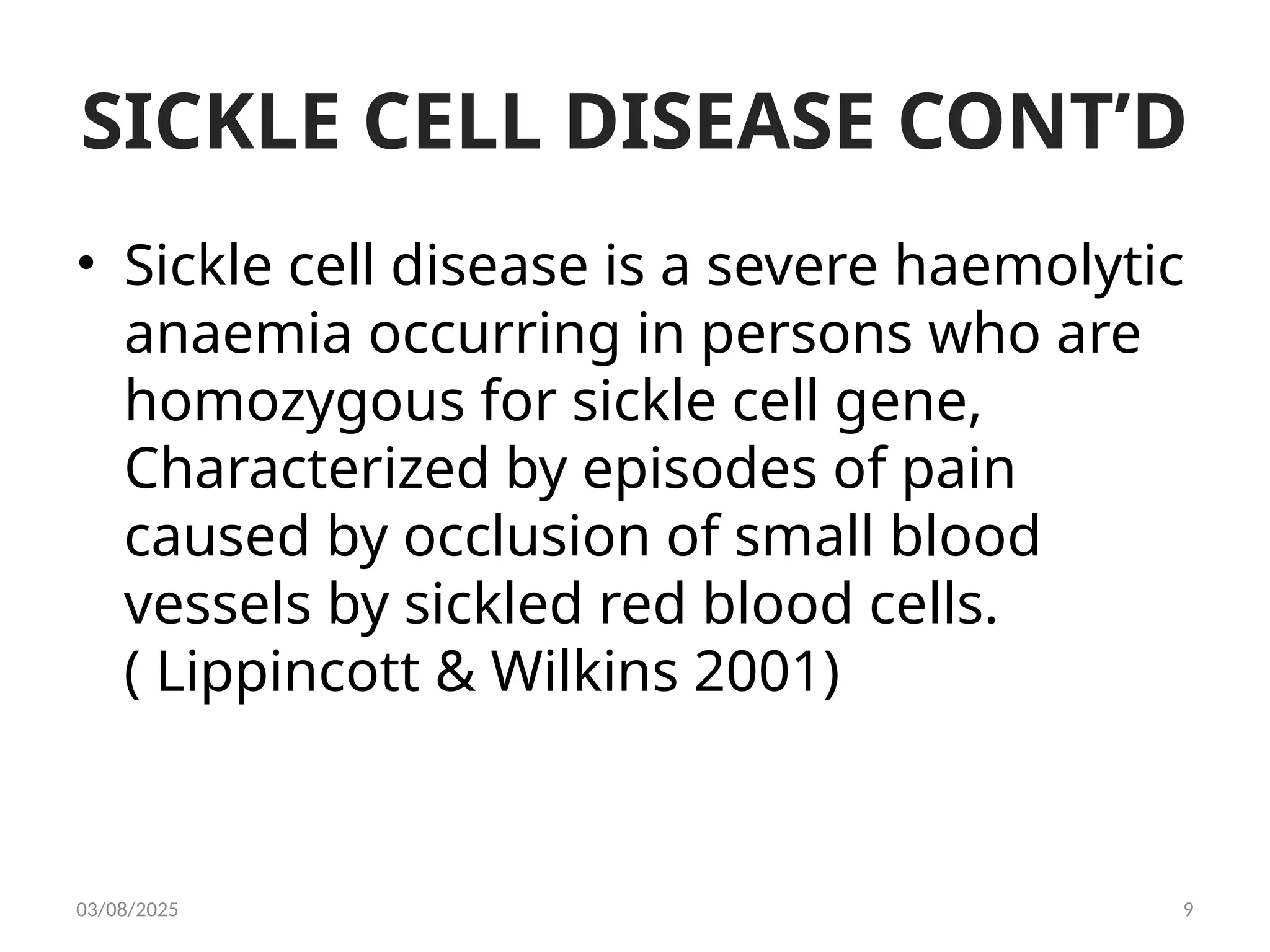 SICKLE CELL ANAEMIA ppp.pptx/Paediatrics Nursing | PPTX