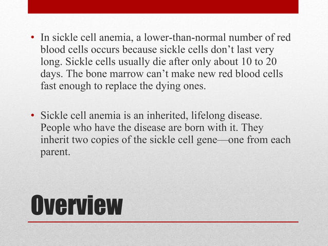 Sickle Cell Anemia | PPT | Blood Disorders | Diseases and Conditions