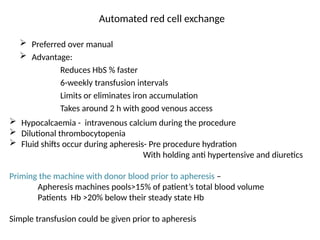 sickle cell anemia importance of transfusion therapy | PPTX