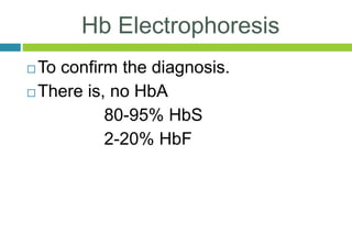 Sickle cell anemia | Hemoglobinopathies | PPT