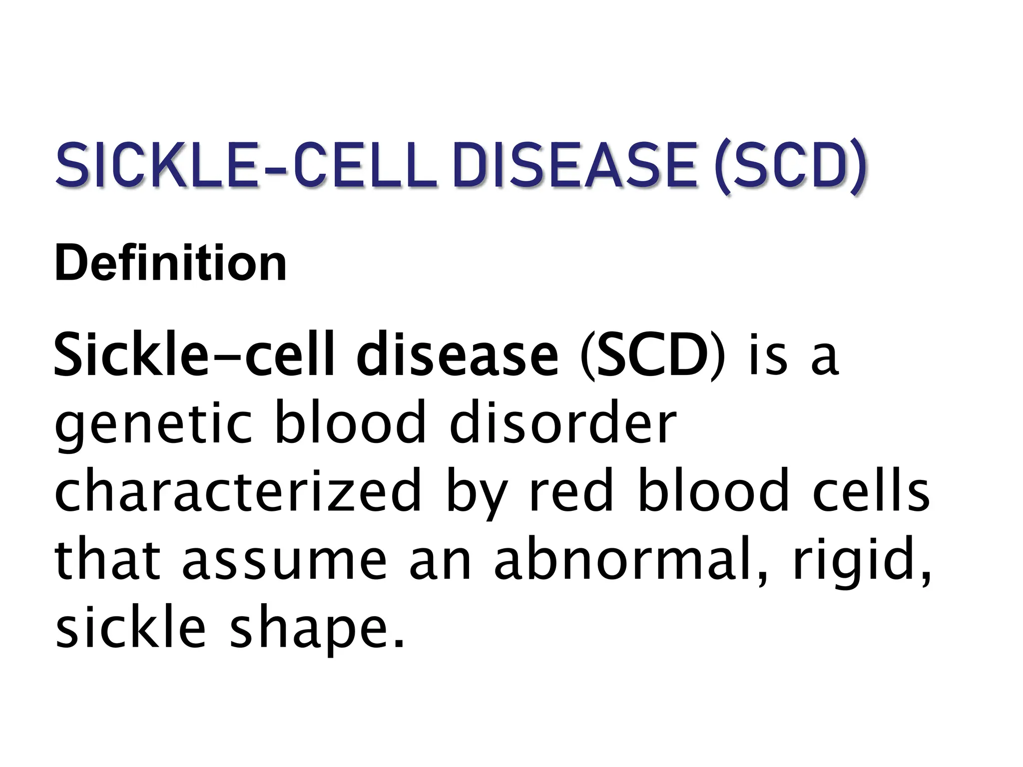 Overview and current management of sickle cell disease in Tanzania | PPT