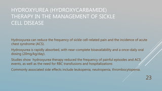 Sickle cell disease | PPTX | Blood Disorders | Diseases and Conditions