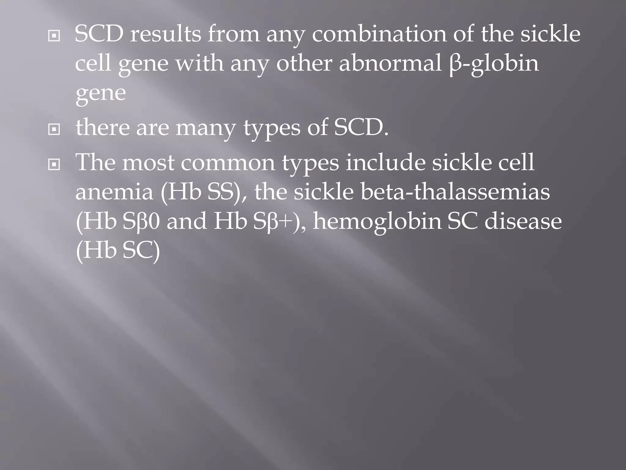 Sickle cell disease | PPTX | Blood Disorders | Diseases and Conditions