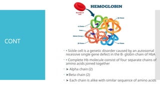 SICKLE CELL DISEASE BY ANUBHA MA'AM. FULL DETAIL | PPTX