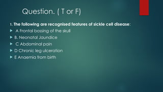 Sickle cell disease in children and management.pptx