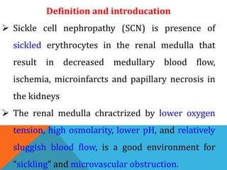 Sickle cell nephropathy SCN | PPTX