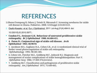 treatment of SICKLE CELL RETINOPATHY.NYOD.ppt