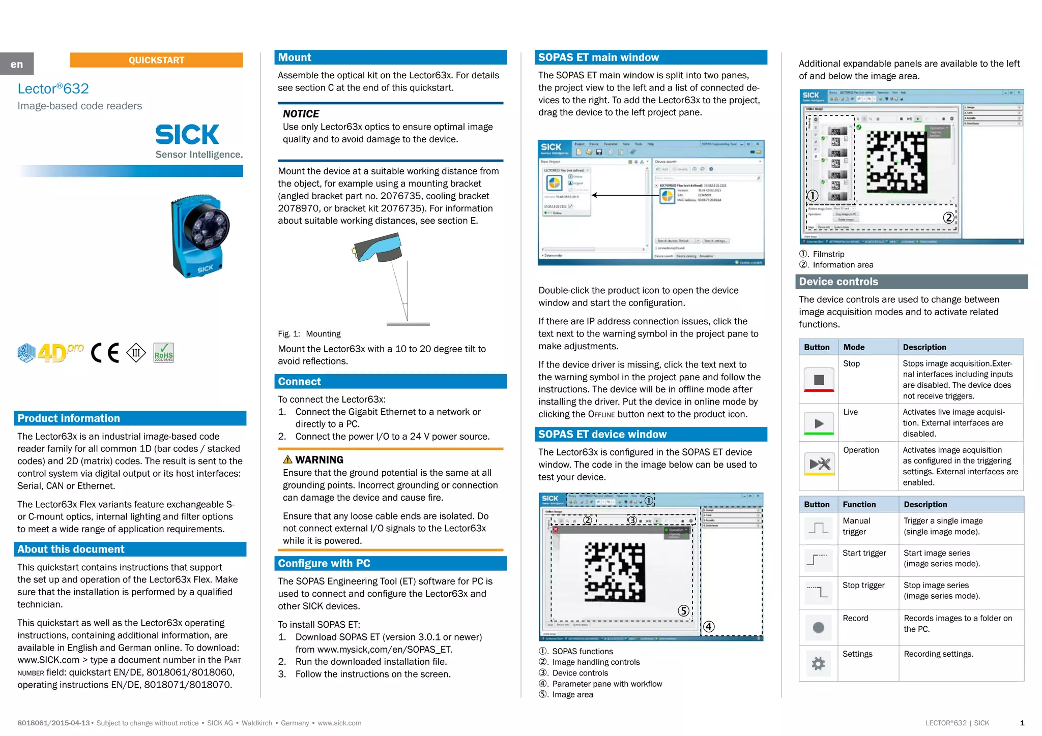 시크 SICK Lector63x 2D DPM스캐너 고정식바코드스캐너 산업용바코드리더 이미지스캐너 매뉴얼 | PDF
