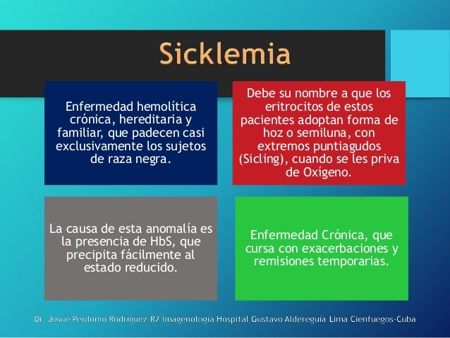 Sicklemia y talasemias en imagenología