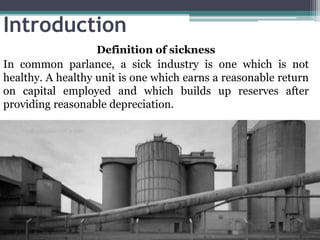 Sickness in small enterprises | PPTX