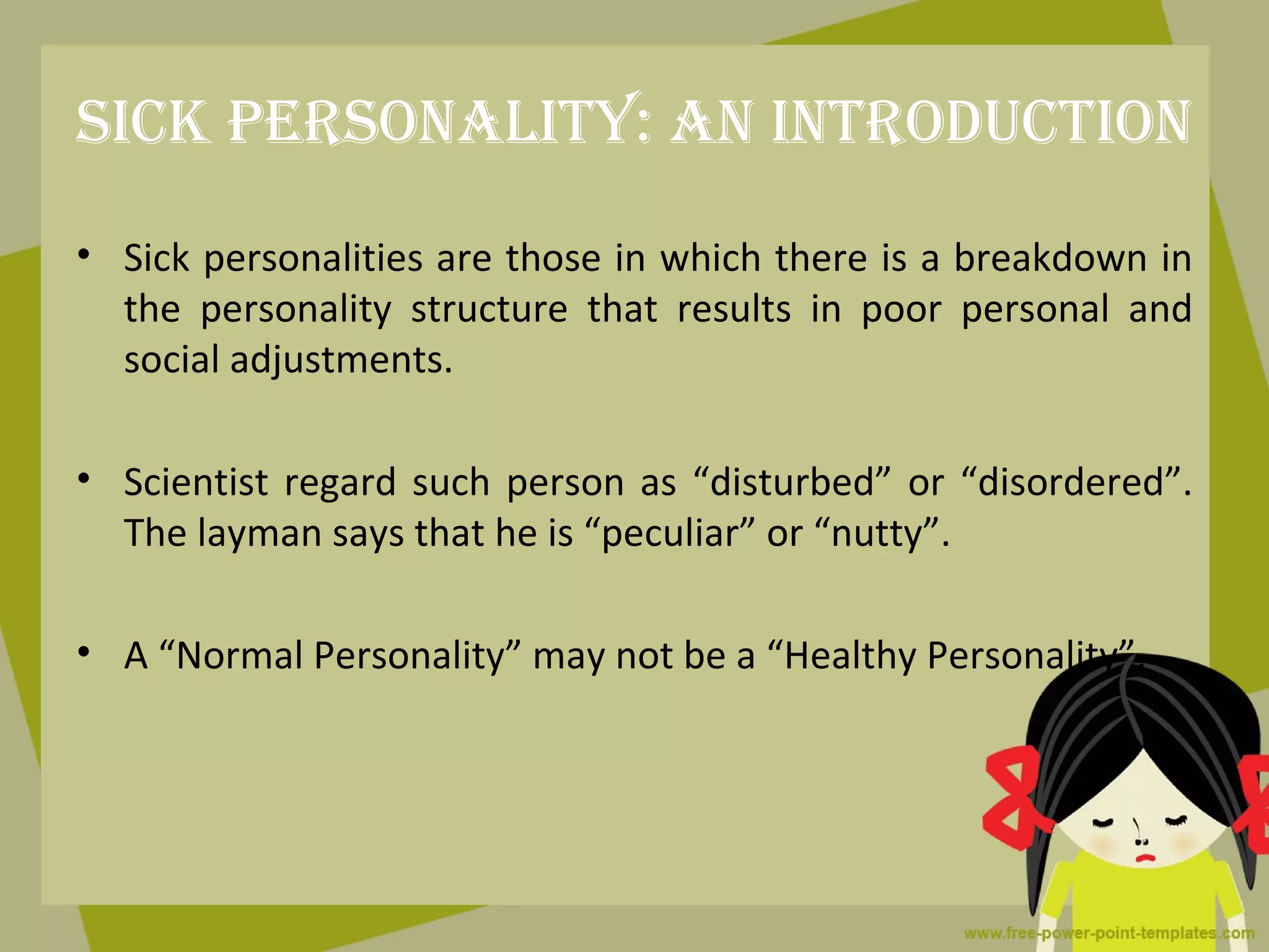 Sick personality | PPT