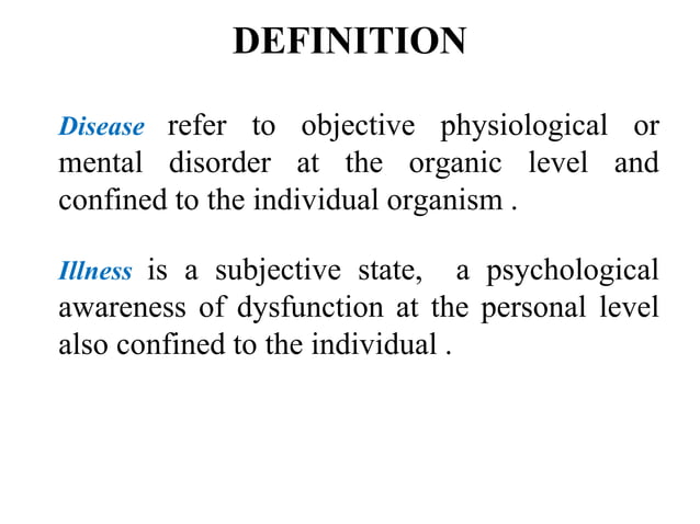 Sick role behavior | PPTX