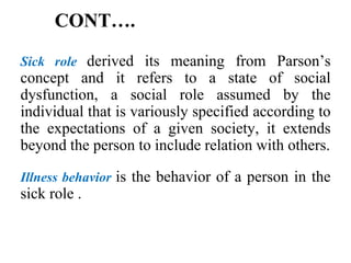 Sick role behavior | PPT