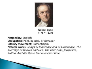 The Sick Rose-William Blake | PPTX