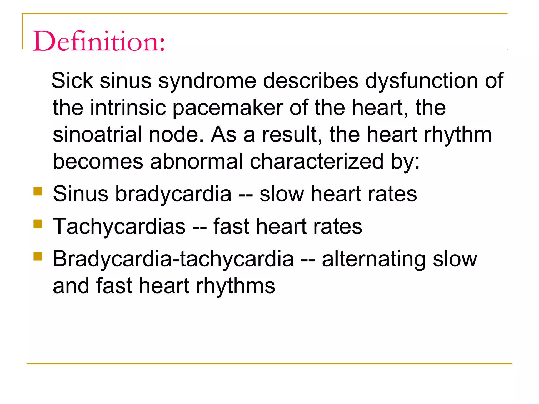 Sick sinus syndrome | PPT