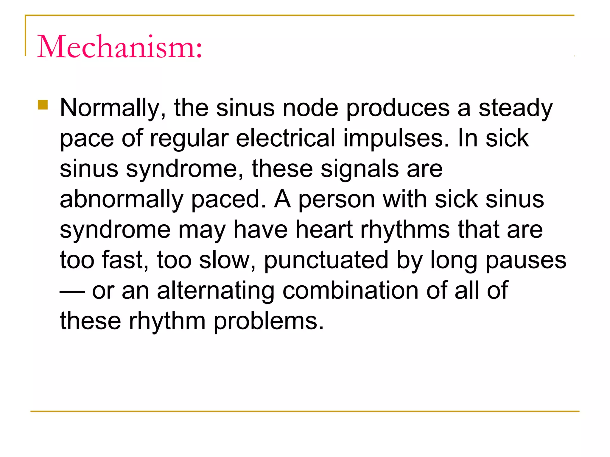 Sick sinus syndrome | PPT