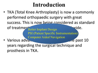 Patient Specific Instrumentation in TKR | PPTX