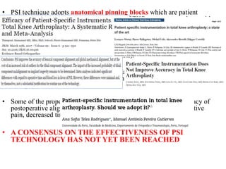 Patient Specific Instrumentation in TKR | PPTX