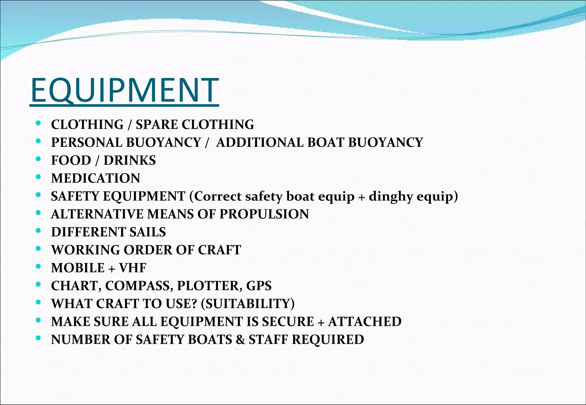 Planning a Day Sail | PPT