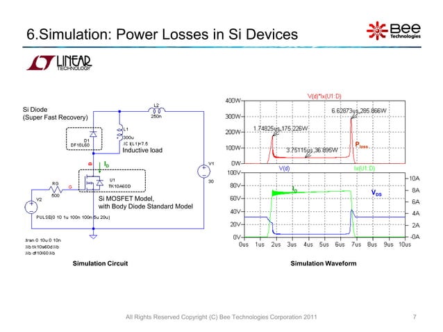 SiC vs Si Switching loss Simulation using LTspice | PDF