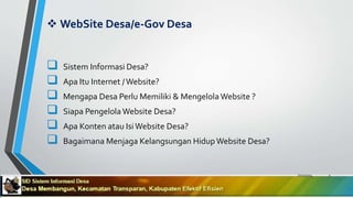 Sistem Informasi Desa dan Pengelolaan Website Desa.pptx
