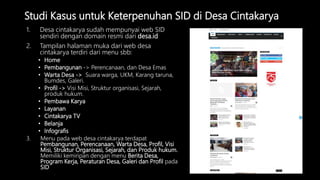 materi pelatihan untuk sistem informasi desa | PPTX