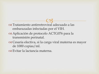 VIH EN EL EMBARAZO | PPTX