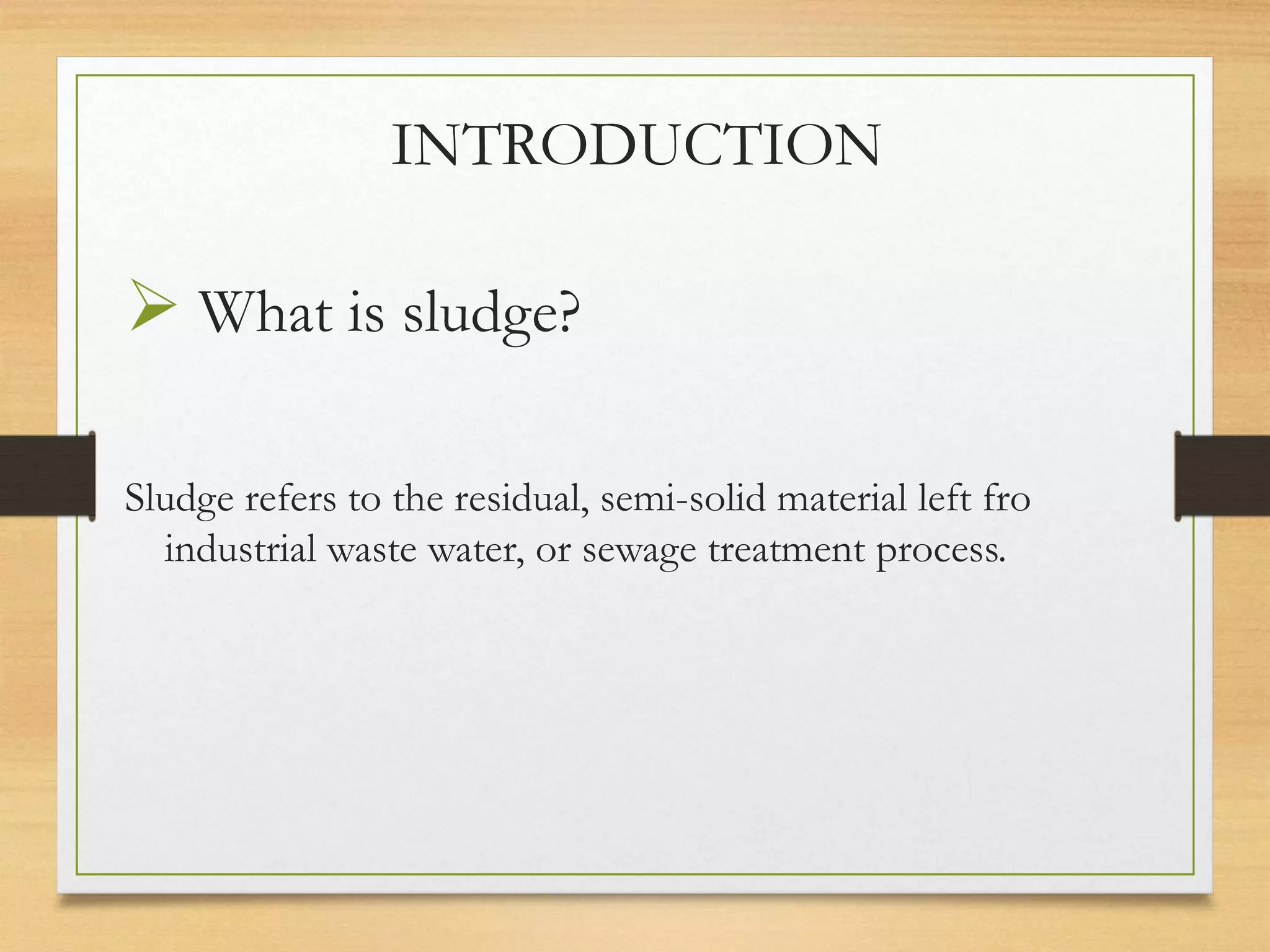 Treatment And Disposal Of Sludge | PPT