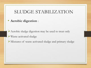 Treatment And Disposal Of Sludge | PPT