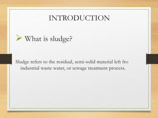 Treatment And Disposal Of Sludge | PPT