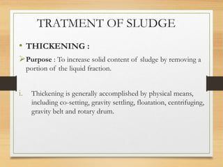 Treatment And Disposal Of Sludge | PPT