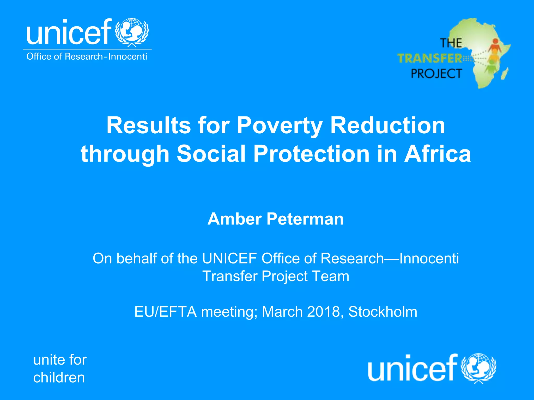 Poverty Reduction through Social Protection in Africa | PPTX