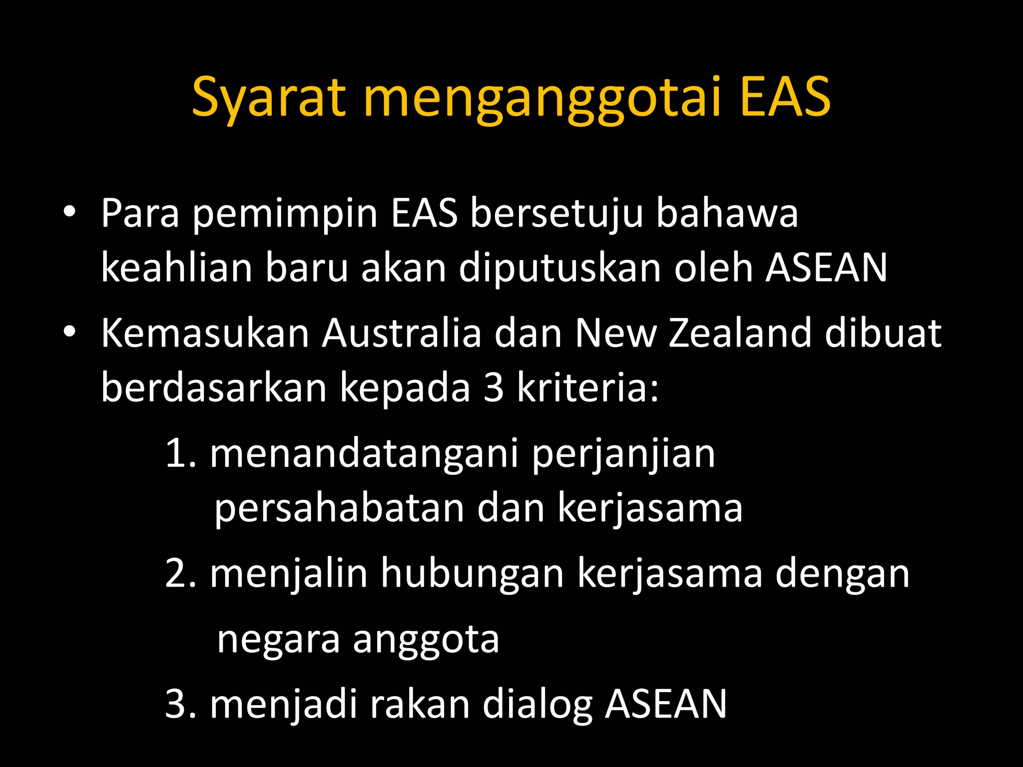 Sidang Kemuncak Asia Timur (EAS) | PPTX