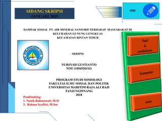 CONTOH PPT Sidang SKRIPSI sosiologi | PPTX