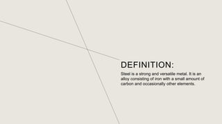 Steel as a material_ for building construction | PPTX