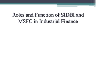 Sidbi msfc | PDF